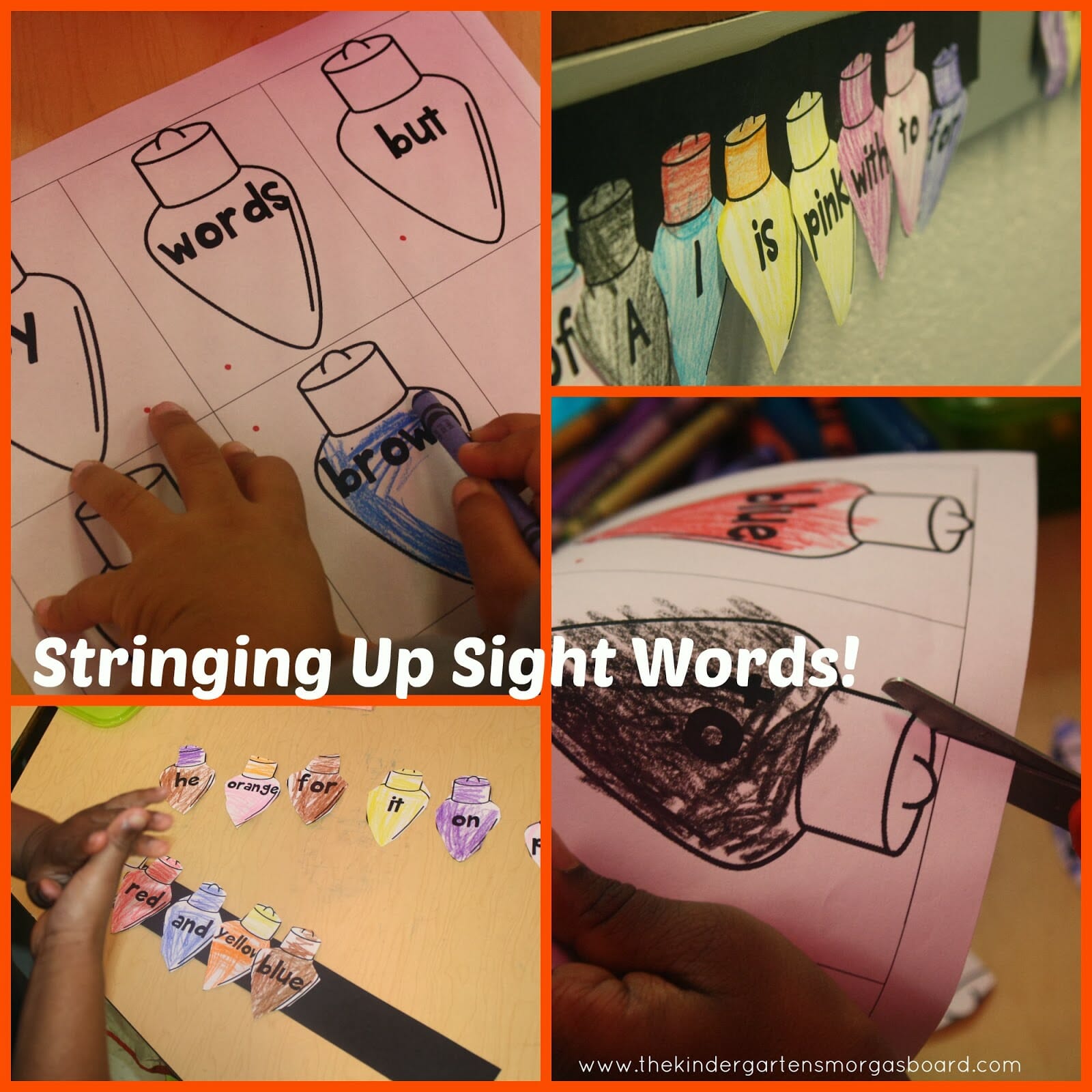Sight Word Christmas Lights | The Kindergarten Smorgasboard