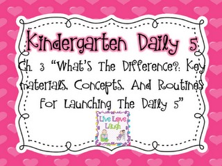 Daily 5 Chapter 3 and FREEBIES! | The Kindergarten Smorgasboard