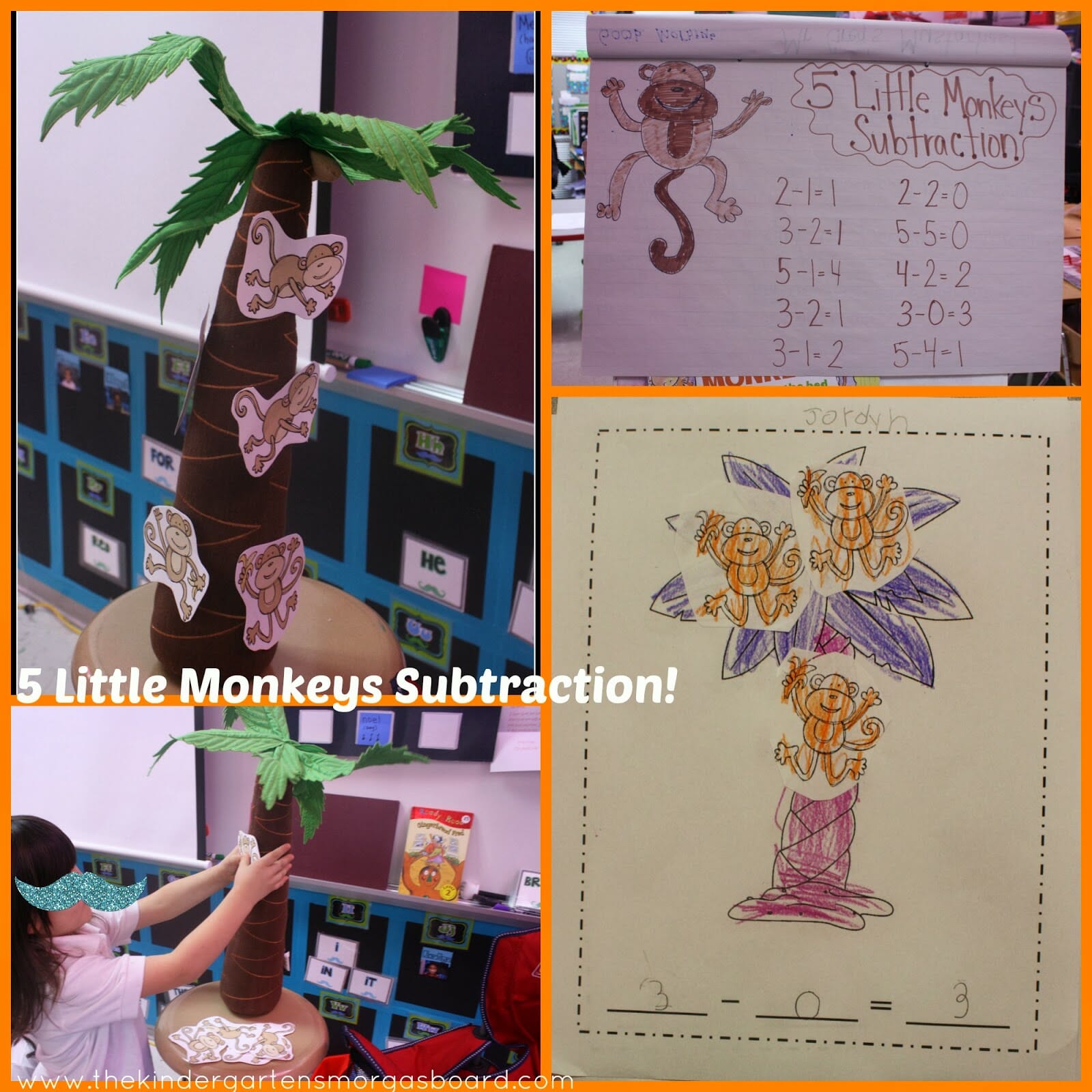 Monkey Subtraction Lesson And Freebie! | The Kindergarten Smorgasboard