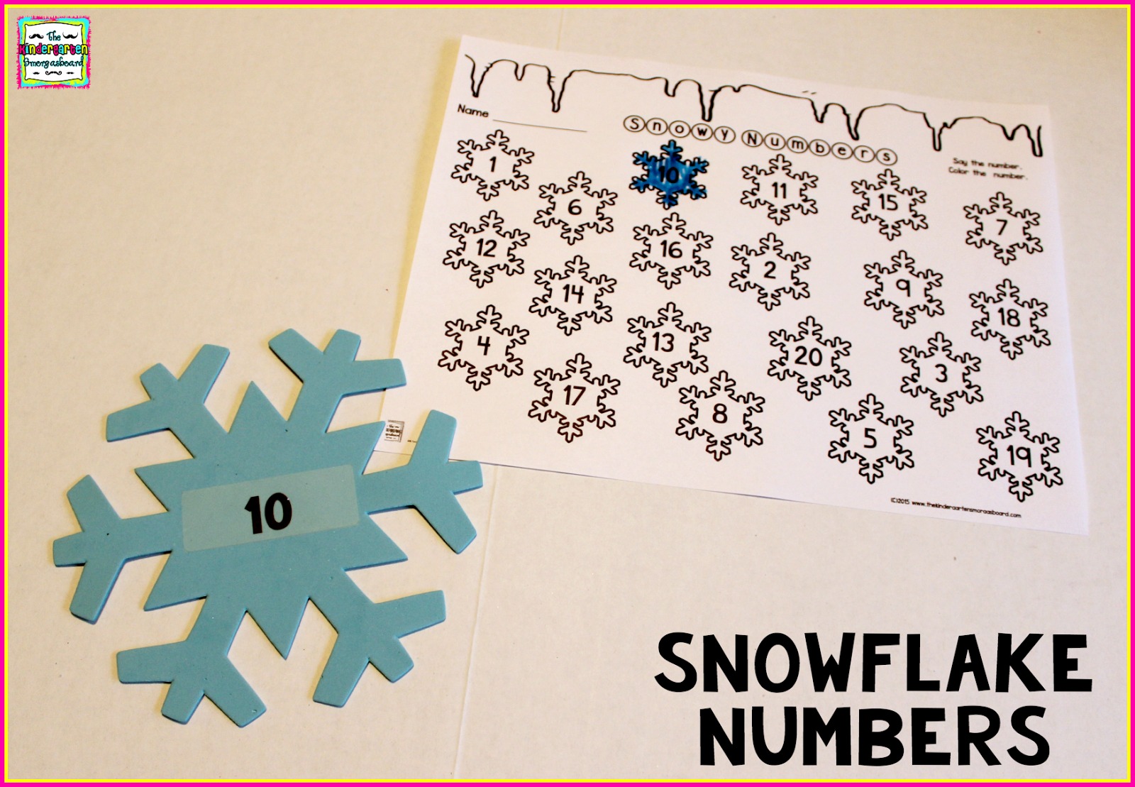 Snowflake Math FREEBIES! – The Kindergarten Smorgasboard