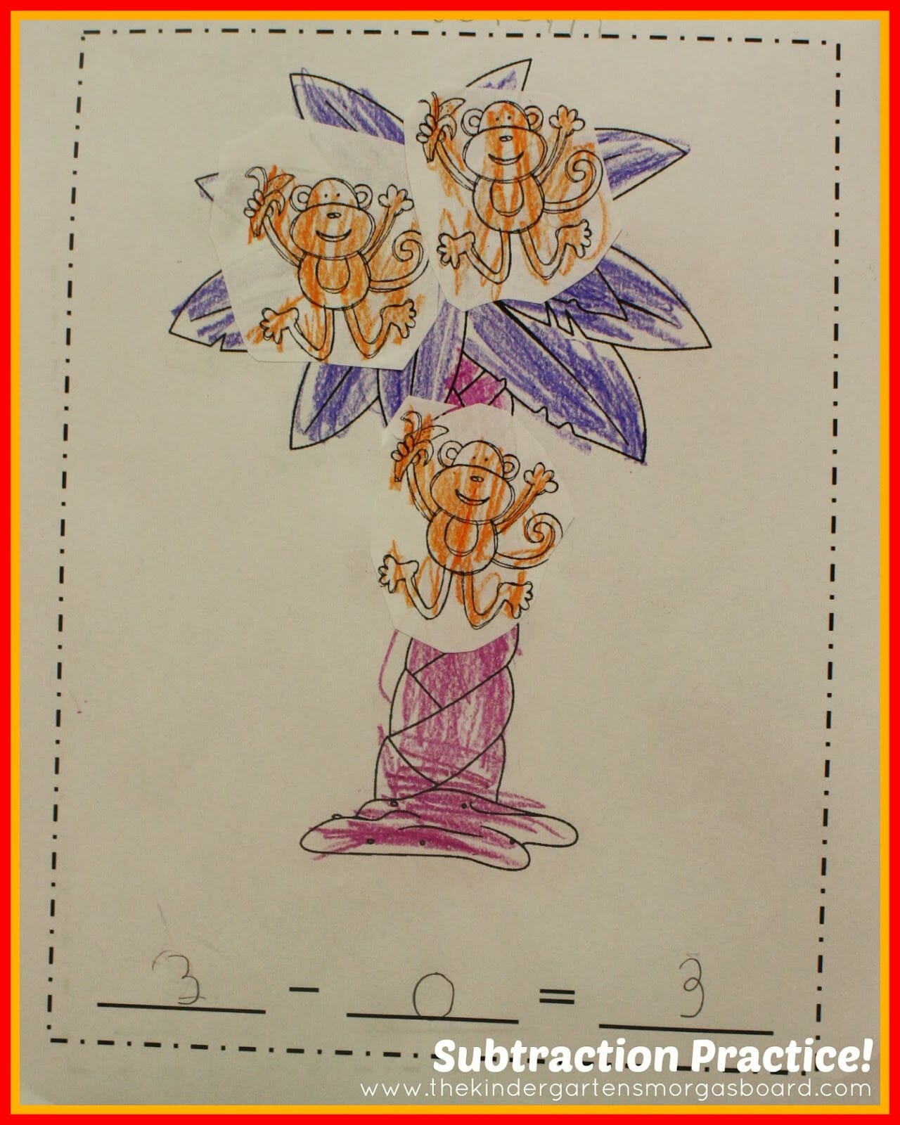 Monkey Subtraction Lesson And Freebie! – The Kindergarten Smorgasboard