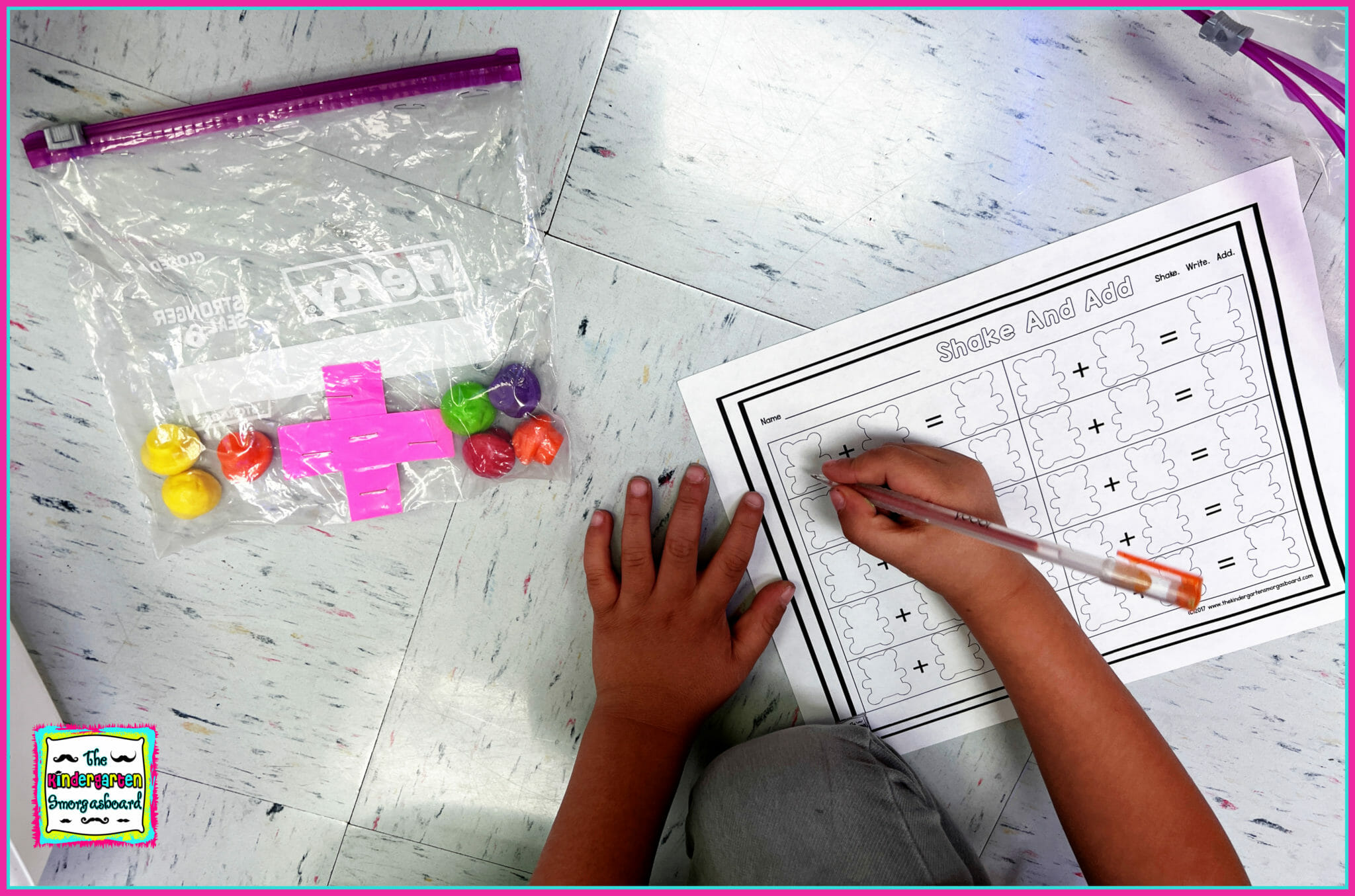 Shake And Add Math Center – The Kindergarten Smorgasboard