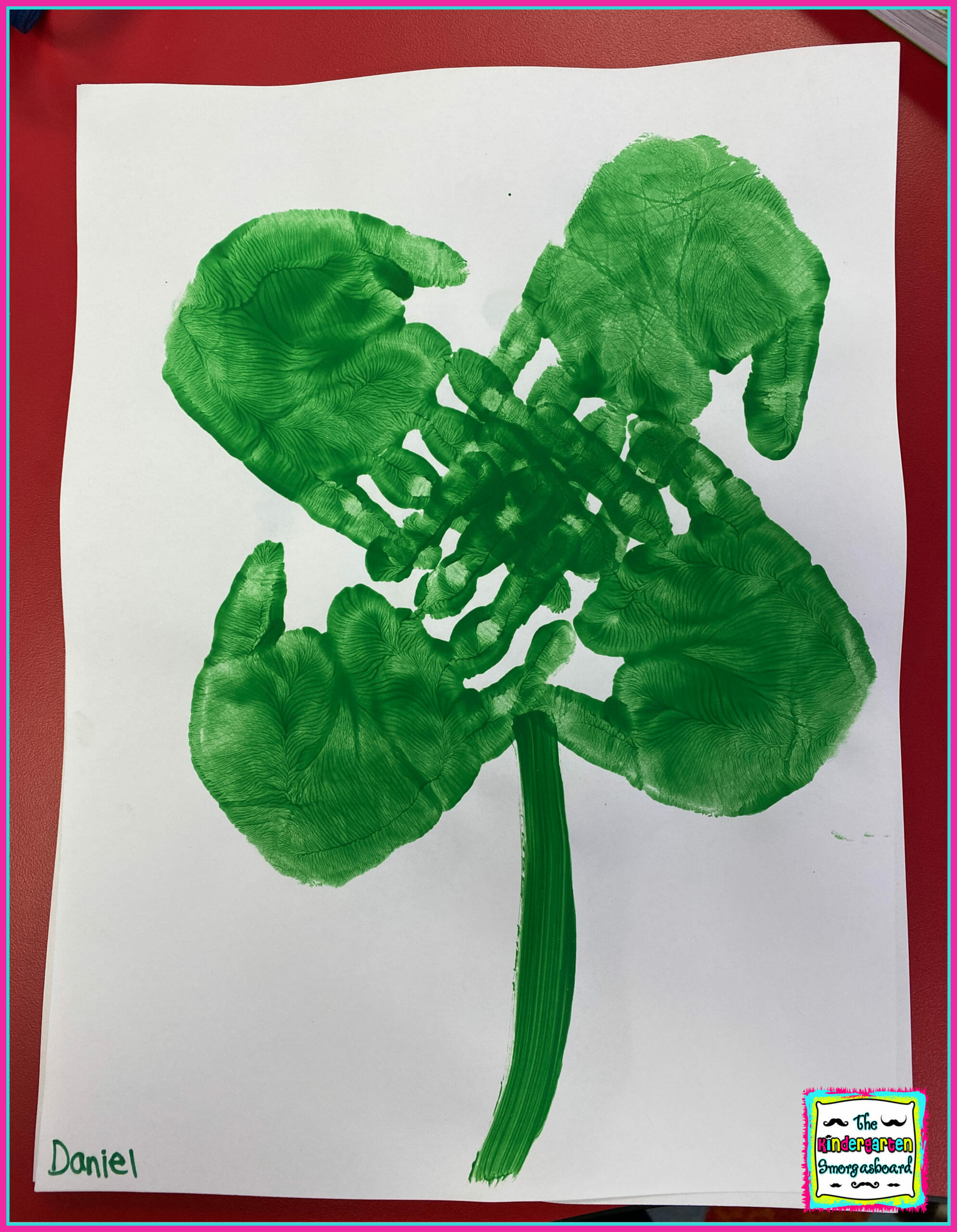 handprint shamrock painting – The Kindergarten Smorgasboard