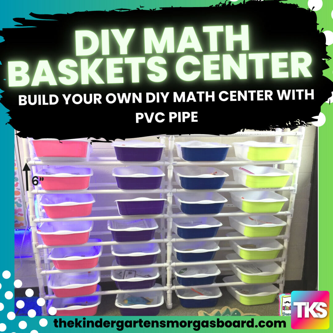 Math Baskets Center With PVC Pipe | The Kindergarten Smorgasboard