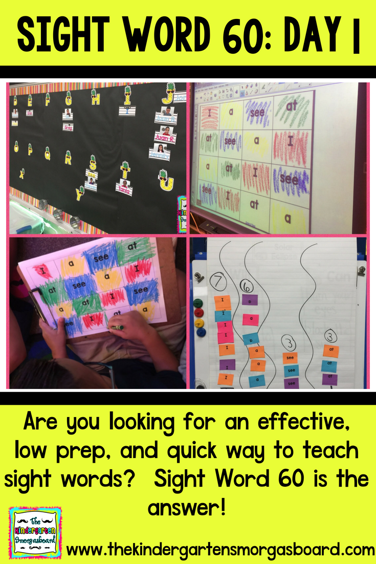 Sight Word 60: Day 3 More Sentences – The Kindergarten Smorgasboard