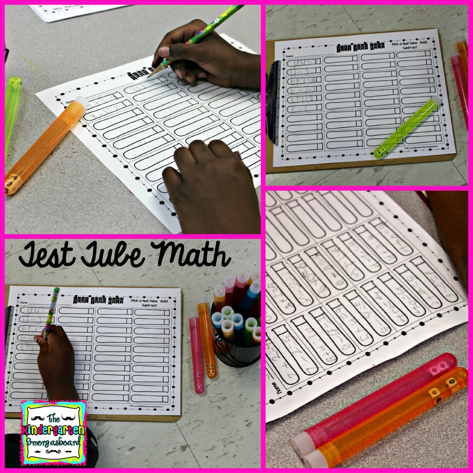 Test Tube Math: Addition And Subtraction – The Kindergarten Smorgasboard