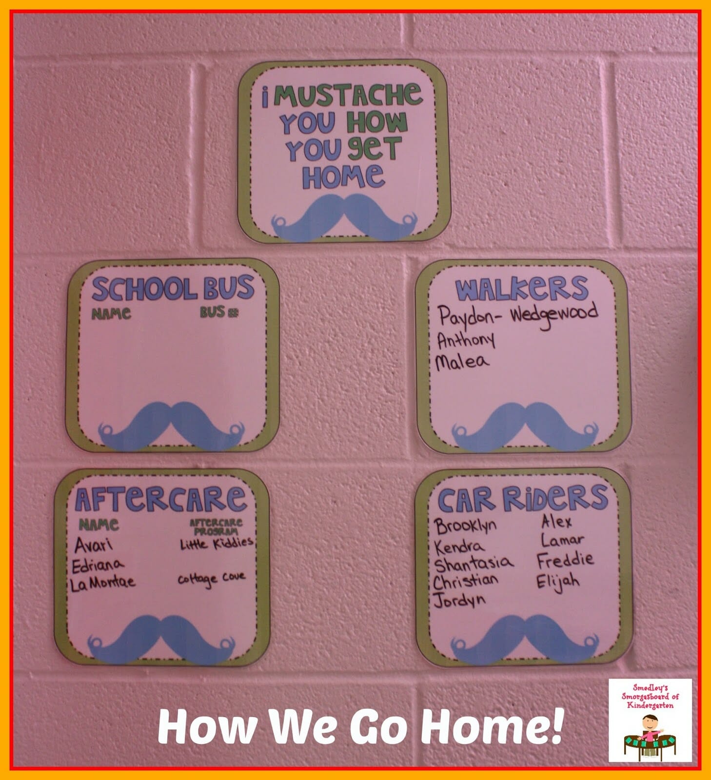 Class Name Chart The Kindergarten Smorgasboard