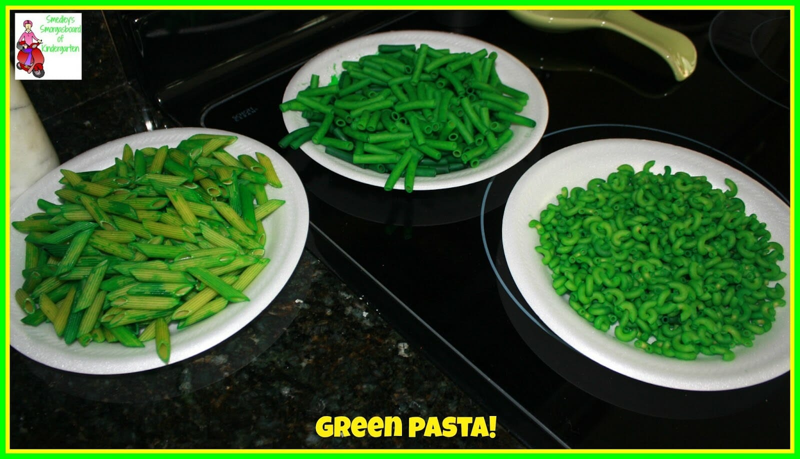 Coloring Pasta: Green Noodle! | The Kindergarten Smorgasboard