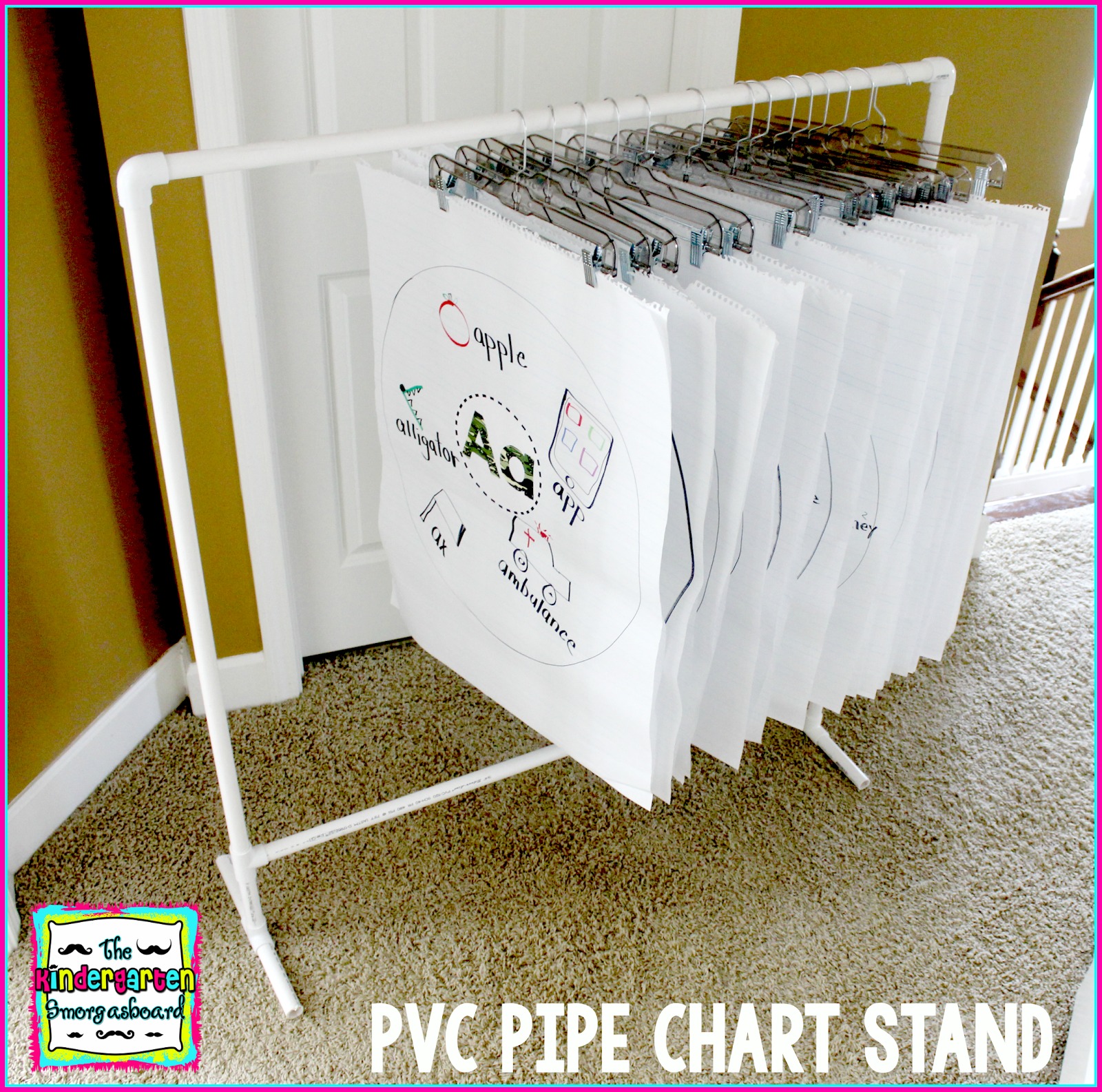DIY PVC Pipe Chart Stand | The Kindergarten Smorgasboard