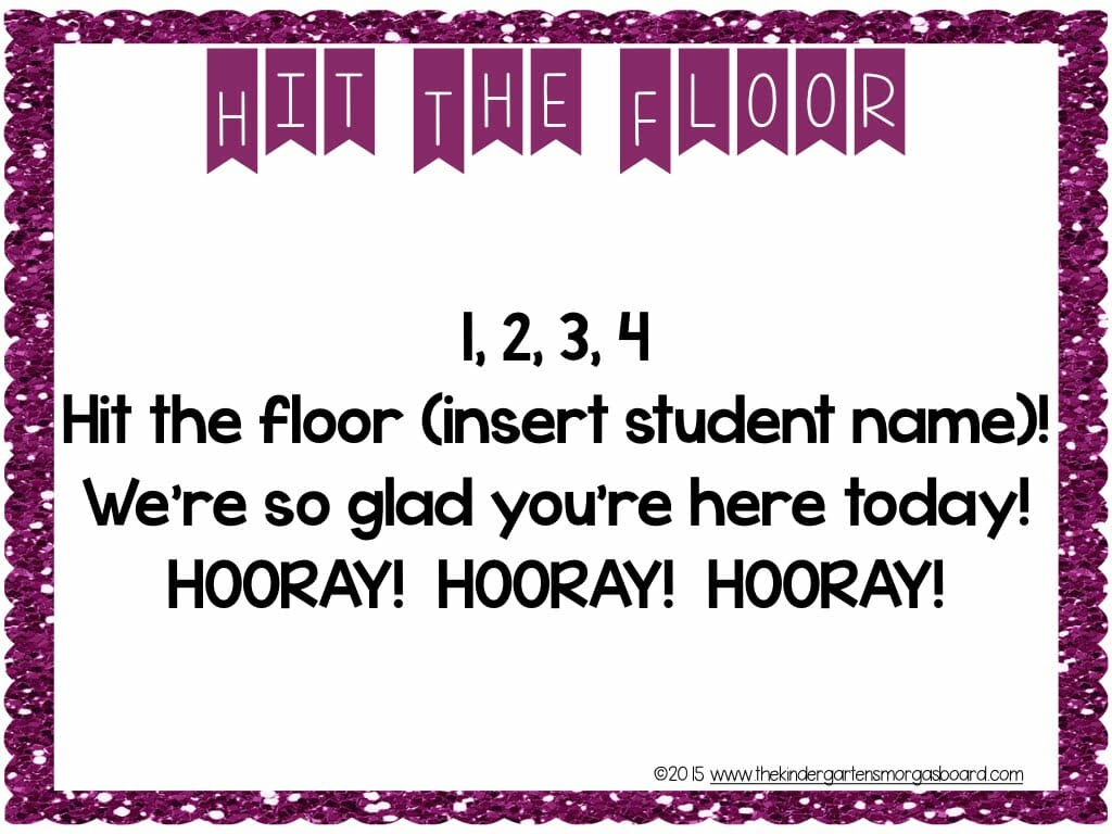 SmorgieVision: Hit The Floor Morning Meeting | The Kindergarten ...