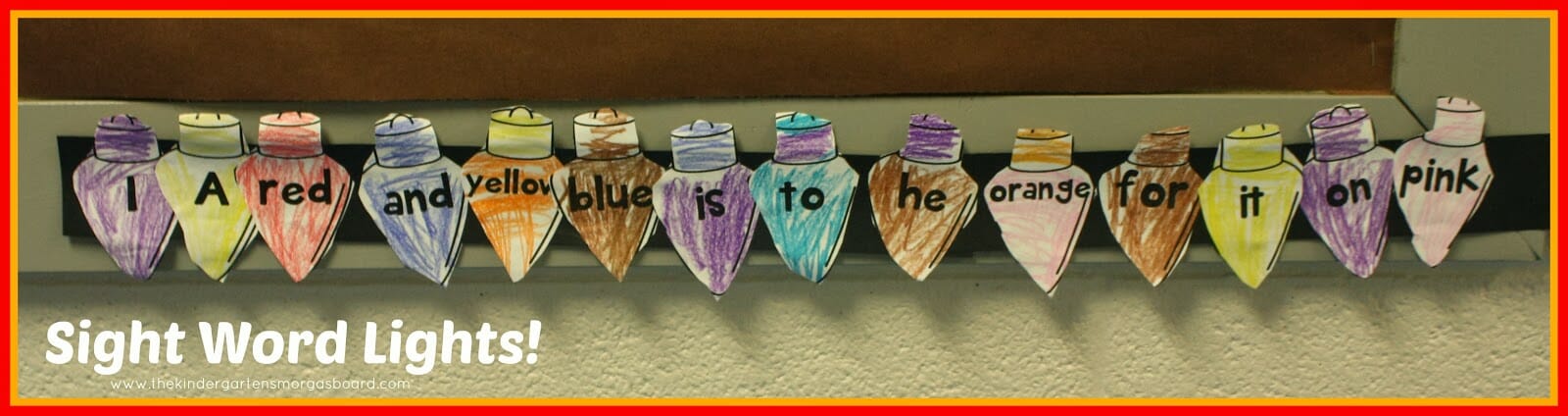 Sight Word Christmas Lights – The Kindergarten Smorgasboard