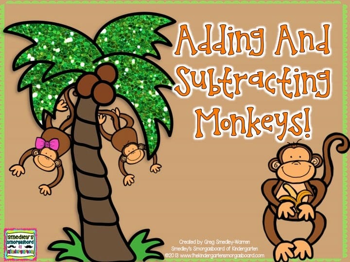 Adding and Subtracting Monkey FREEBIE! – The Kindergarten Smorgasboard