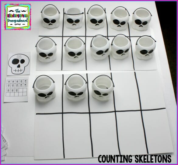 Skeleton Counting With Ten Frames – The Kindergarten Smorgasboard