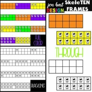 Skeleton Counting With Ten Frames – The Kindergarten Smorgasboard