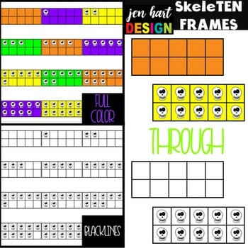 Skeleton Counting With Ten Frames – The Kindergarten Smorgasboard