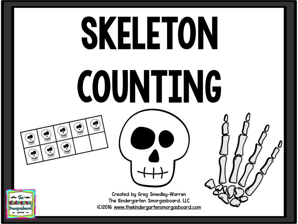 Skeleton Counting With Ten Frames – The Kindergarten Smorgasboard