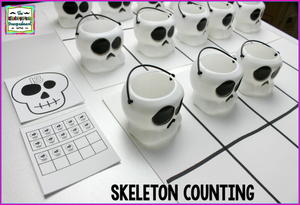Skeleton Counting With Ten Frames – The Kindergarten Smorgasboard