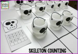 Skeleton Counting With Ten Frames – The Kindergarten Smorgasboard