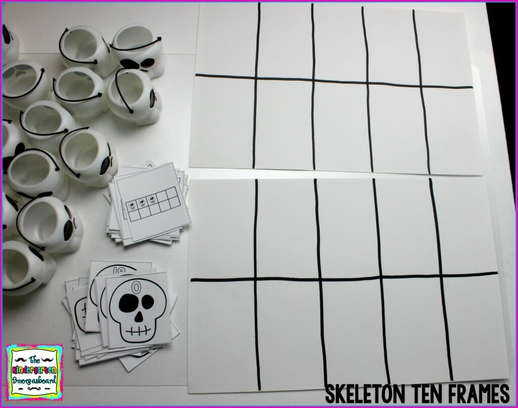 Skeleton Counting With Ten Frames – The Kindergarten Smorgasboard