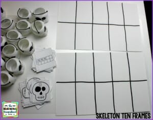 Skeleton Counting With Ten Frames – The Kindergarten Smorgasboard