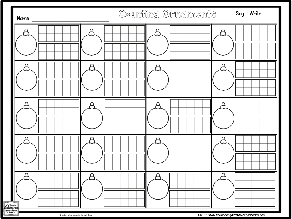 Counting Ornaments! – The Kindergarten Smorgasboard