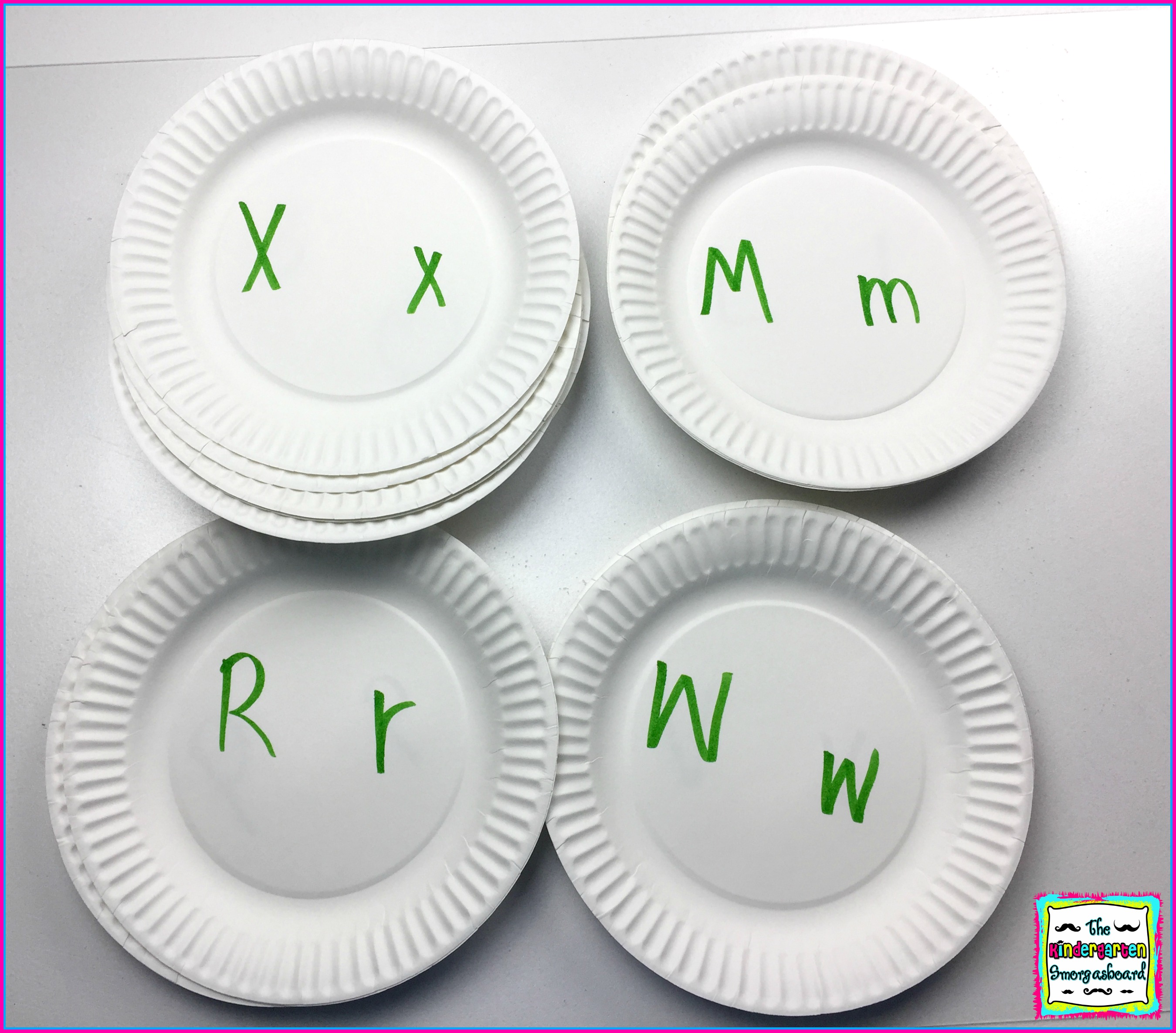 letter-recognition-paper-plate-puzzles – The Kindergarten Smorgasboard