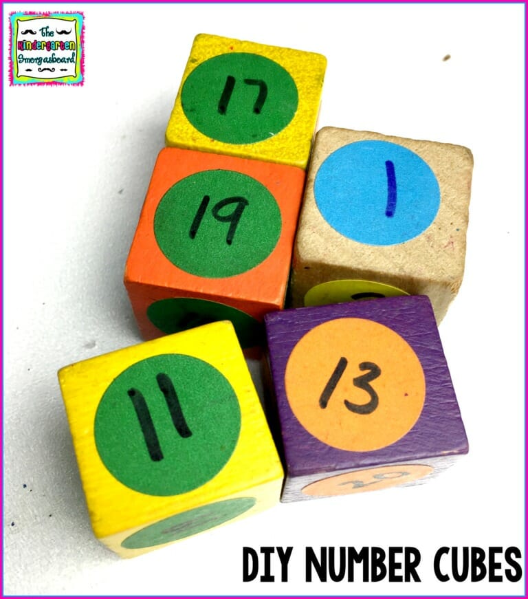 Number Cubes DIY – The Kindergarten Smorgasboard
