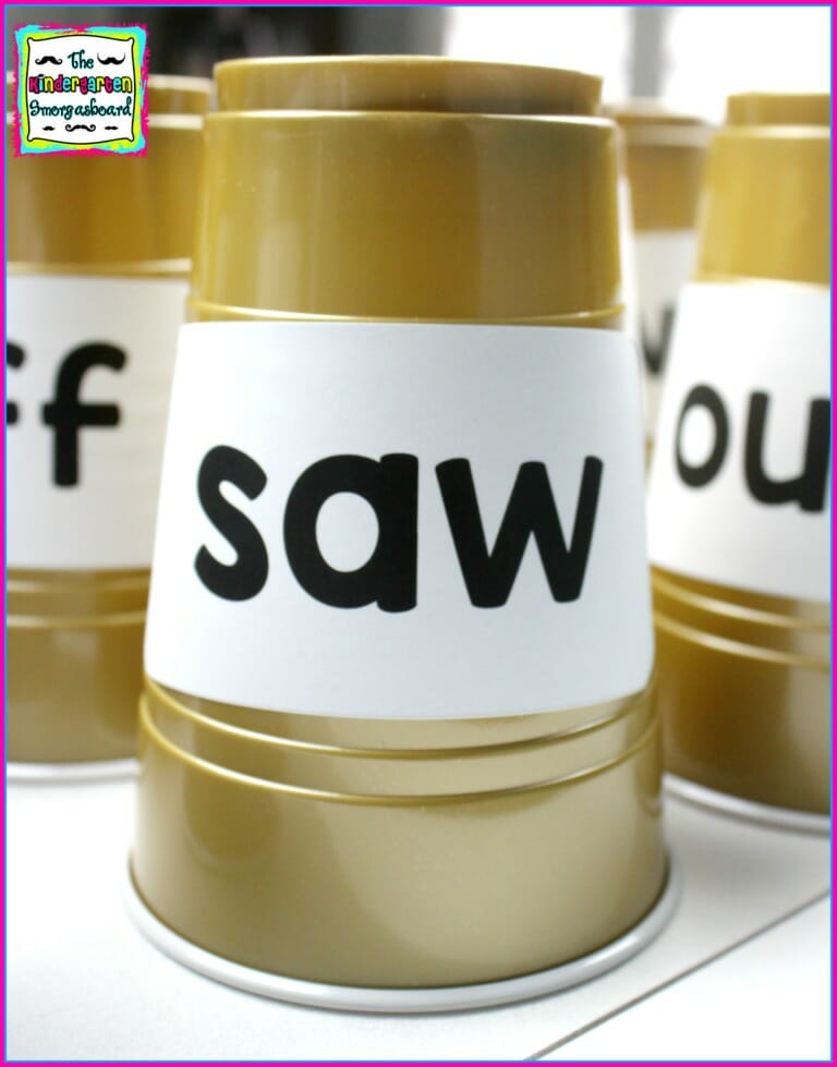 Sight Word Cups – The Kindergarten Smorgasboard