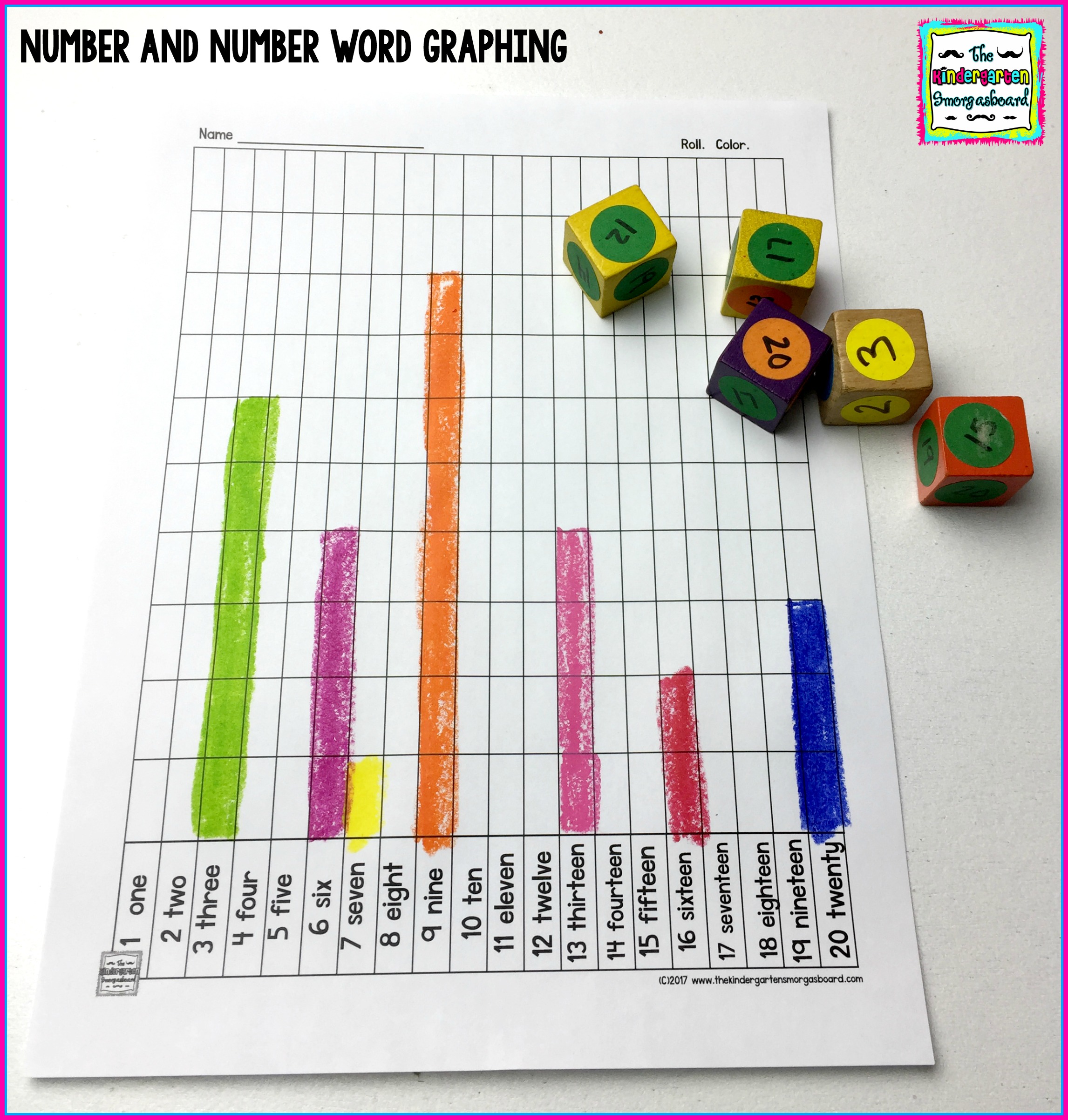 number and number word graphing – The Kindergarten Smorgasboard