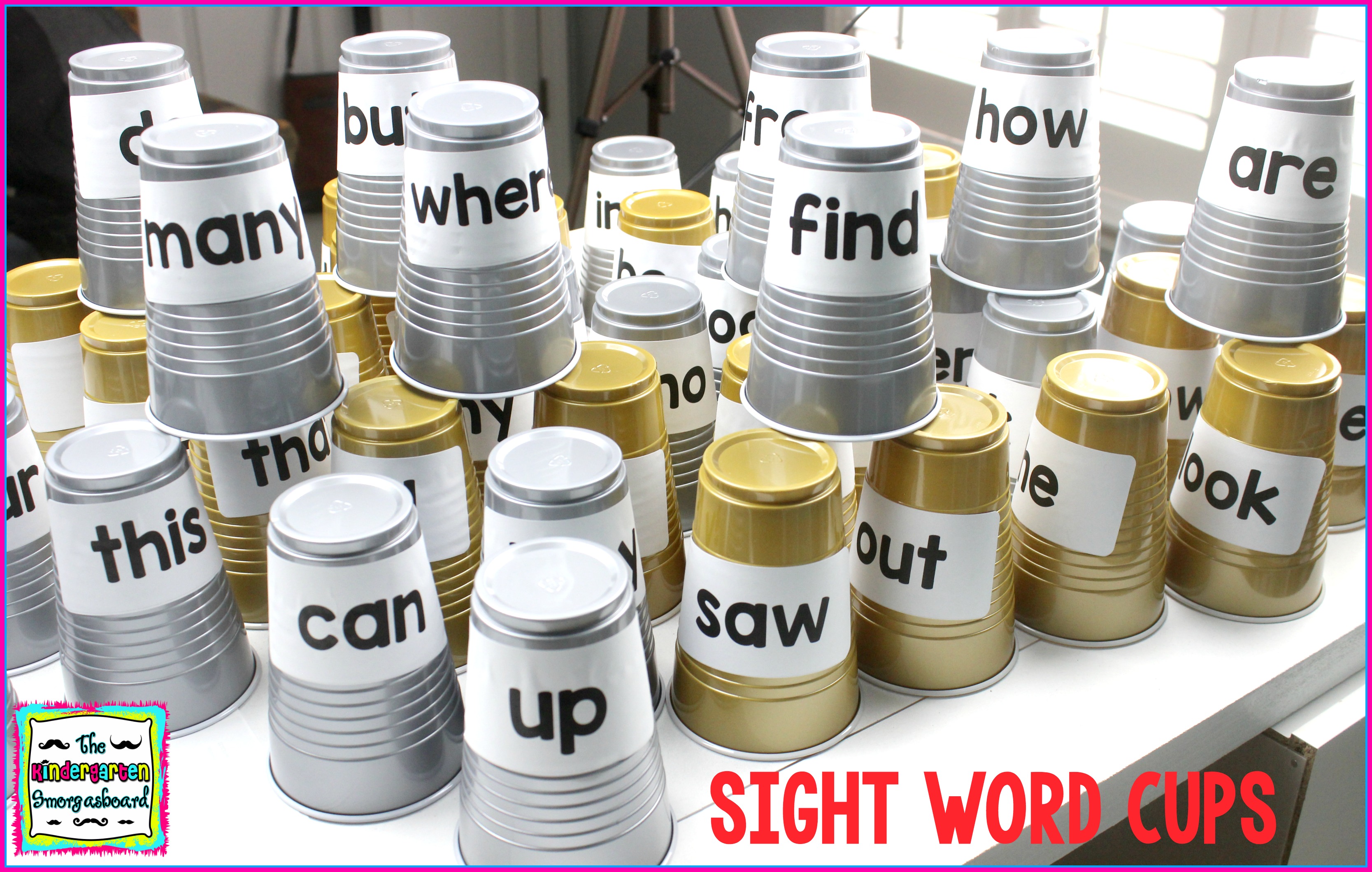sight word cups – The Kindergarten Smorgasboard