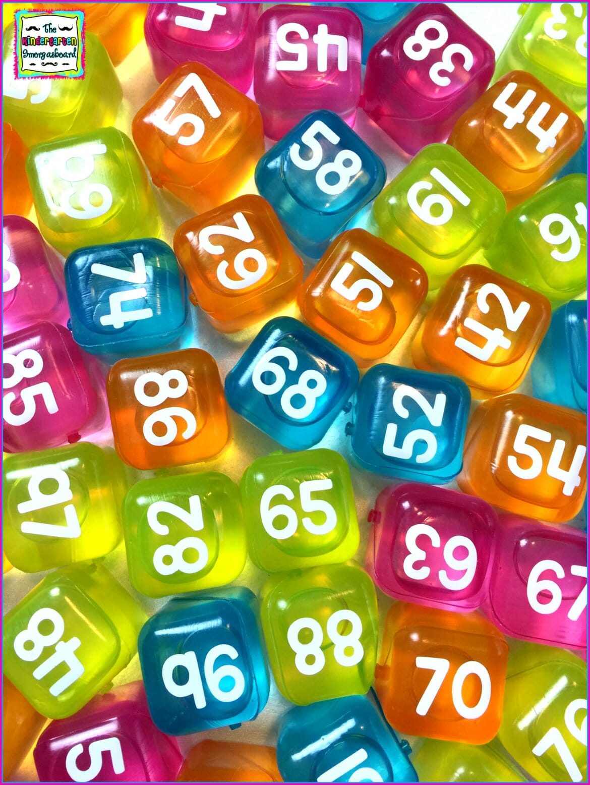 light table number cubes – The Kindergarten Smorgasboard