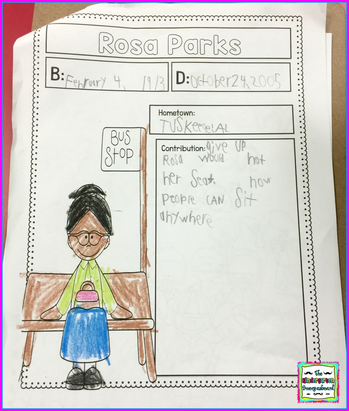 rosa parks writing – The Kindergarten Smorgasboard