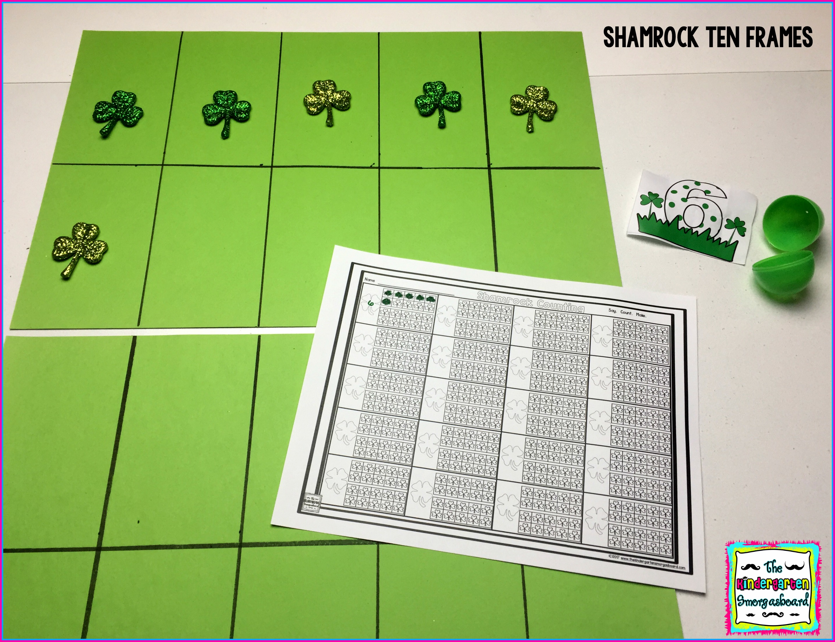 shamrock ten frames – The Kindergarten Smorgasboard