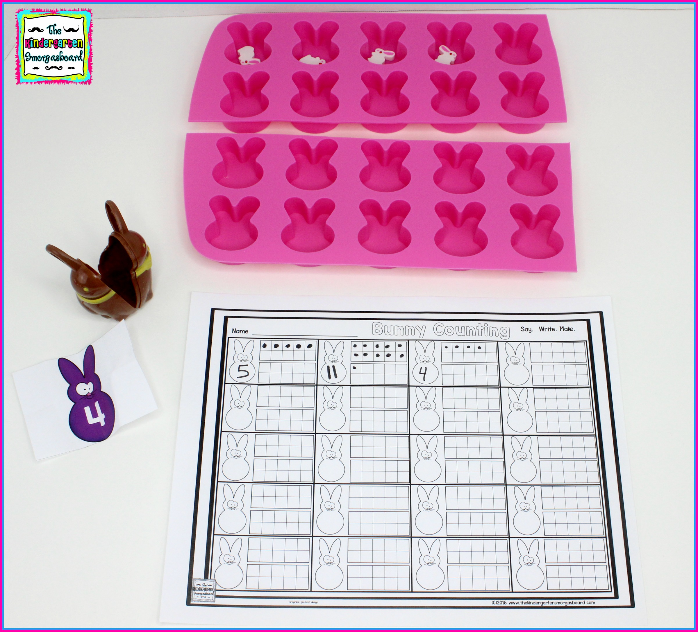 bunny counting recording sheet – The Kindergarten Smorgasboard
