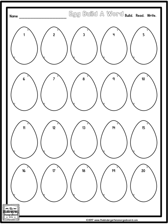 Word Work With Plastic Eggs – The Kindergarten Smorgasboard