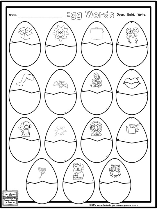 Word Work With Plastic Eggs – The Kindergarten Smorgasboard