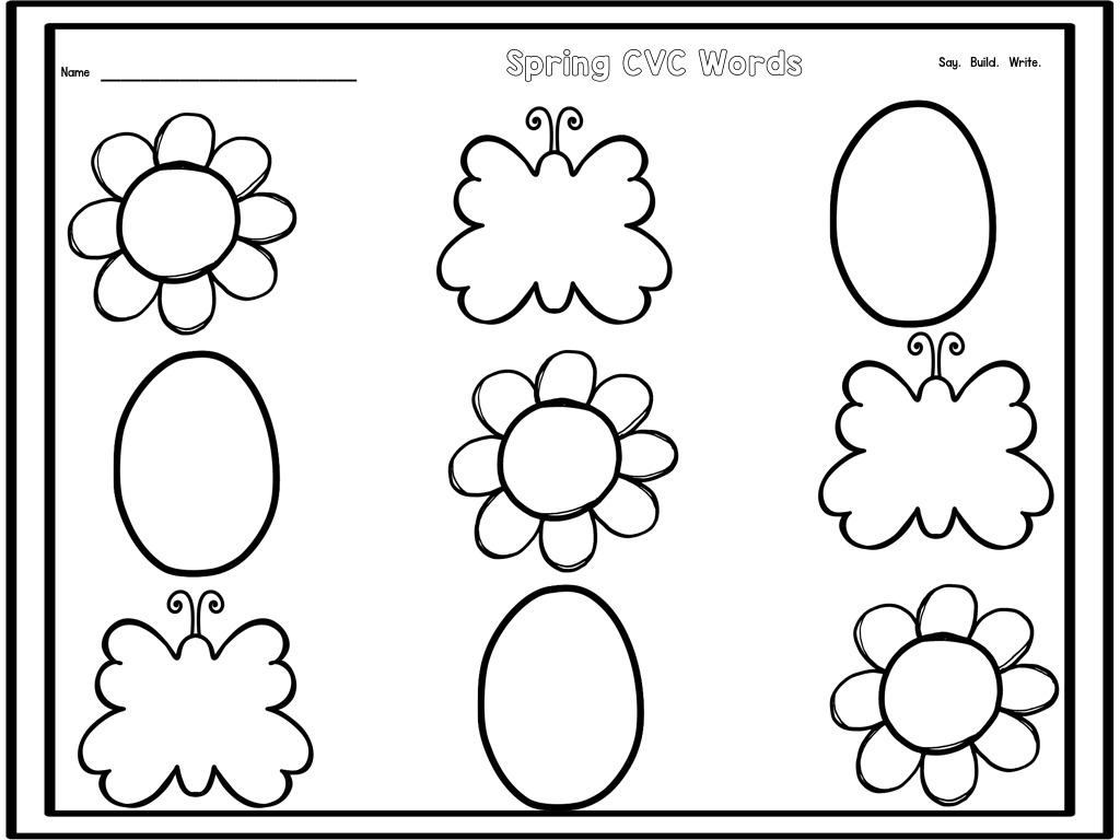 Spring CVC Words – The Kindergarten Smorgasboard