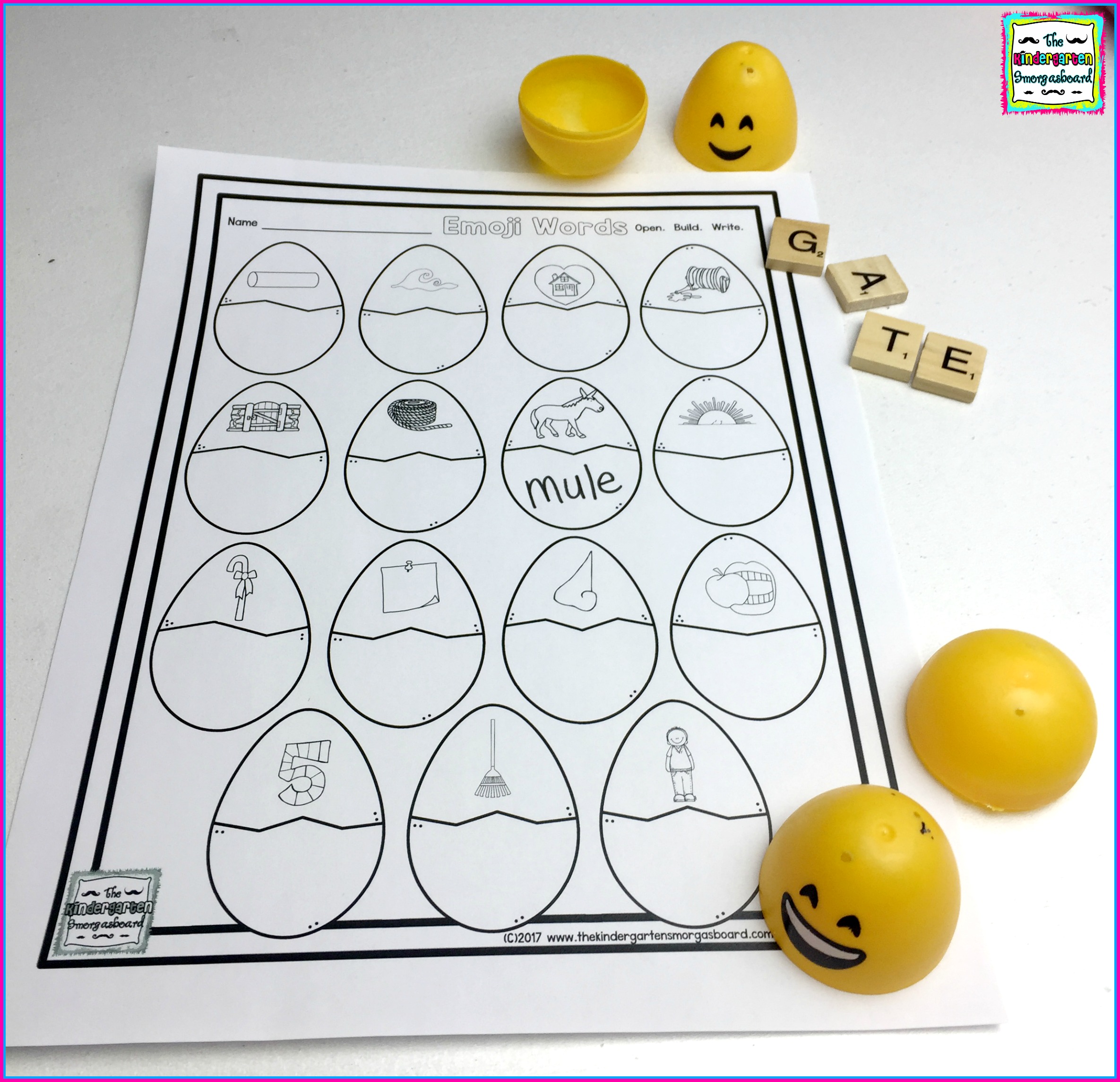 writing cvc-e emoji words – The Kindergarten Smorgasboard