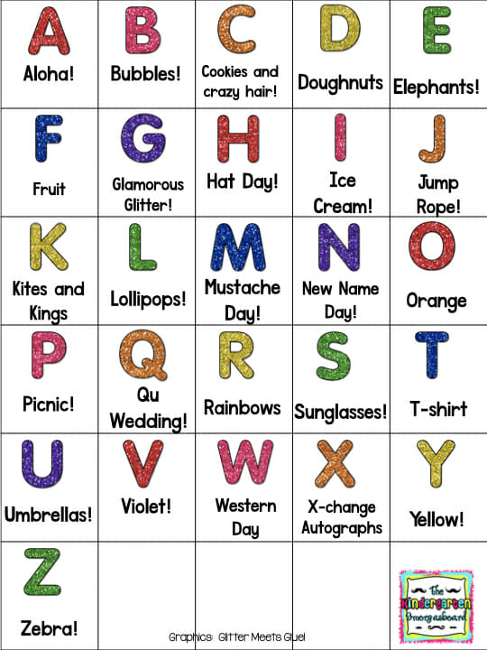 Abc Countdown Page 001 The Kindergarten Smorgasboard Abc Countdown Page 001 The Kindergarten Smorgasboard
