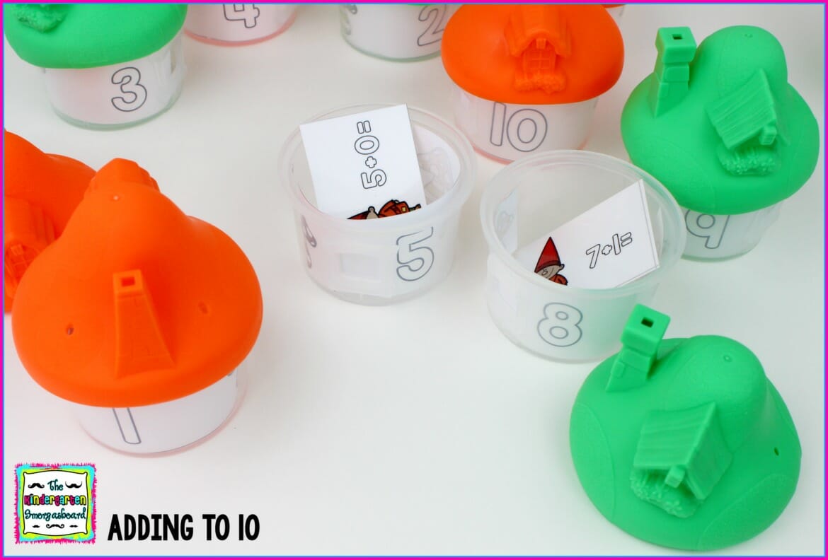 Addition To 10 With Smurf Houses – The Kindergarten Smorgasboard