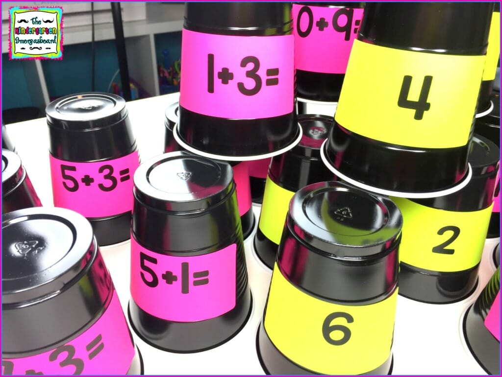 Addition And Subtraction Cups | The Kindergarten Smorgasboard