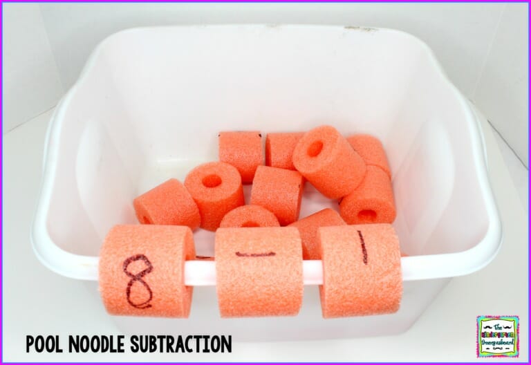 Pool Noodle Math: Add And Subtract – The Kindergarten Smorgasboard