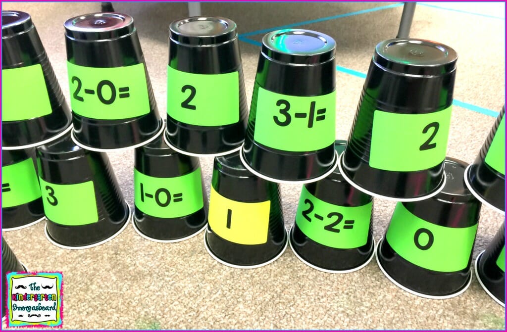 Addition And Subtraction Cups – The Kindergarten Smorgasboard
