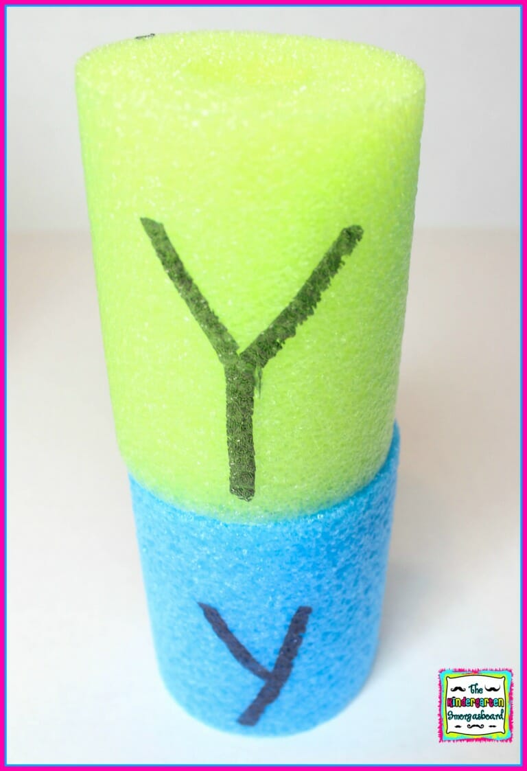 Pool Noodle Letter Activities – The Kindergarten Smorgasboard