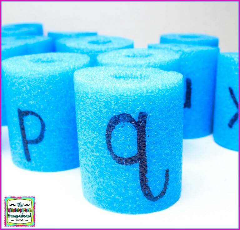 Pool Noodle Letter Activities – The Kindergarten Smorgasboard