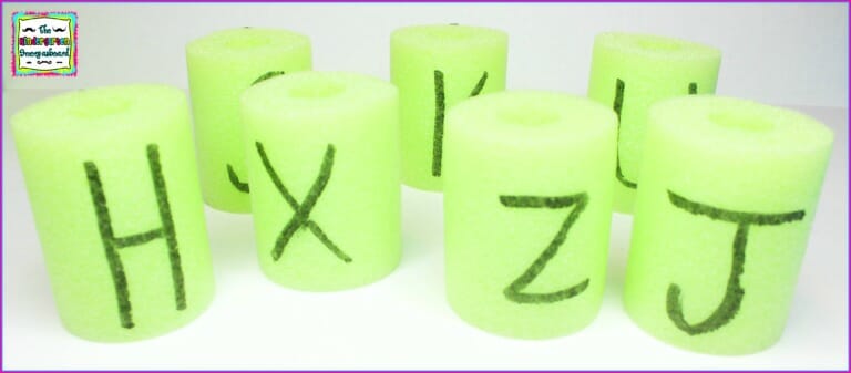 Pool Noodle Letter Activities – The Kindergarten Smorgasboard