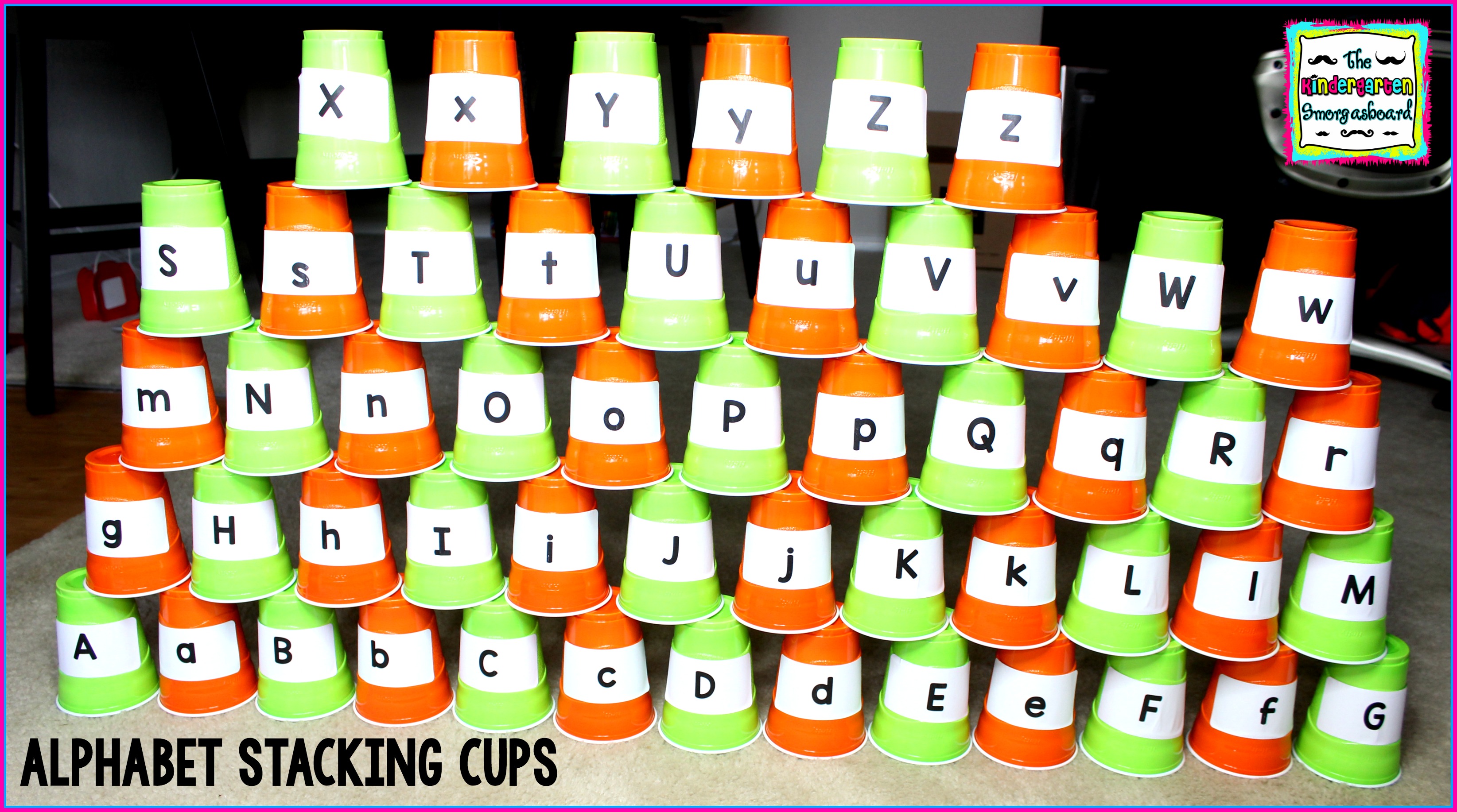 alphabet stacking cups – The Kindergarten Smorgasboard