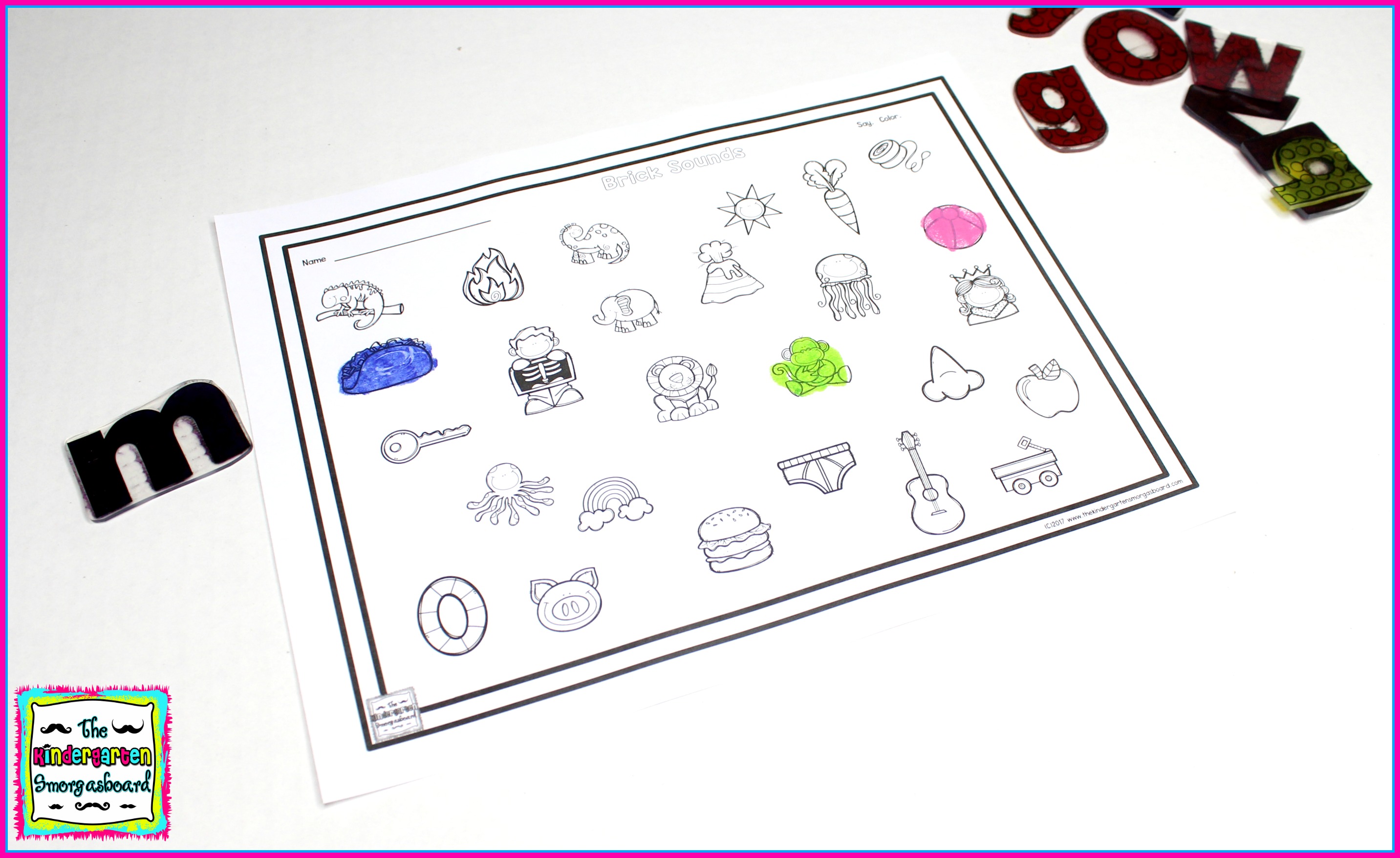 brick letter recognition sounds – The Kindergarten Smorgasboard