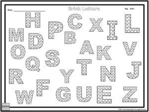 Brick Letters: Letter And Sound Recognition – The Kindergarten Smorgasboard