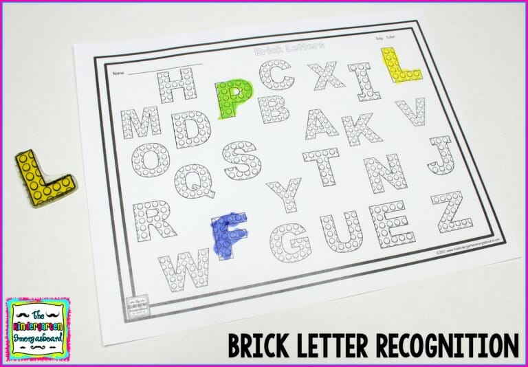 Brick Letters: Letter And Sound Recognition – The Kindergarten Smorgasboard